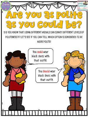 Modal Auxiliary Verbs... An Anchor Chart and FREE Posters! | Upper ...