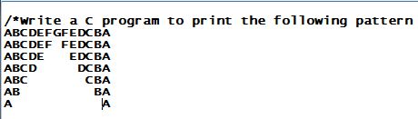 KoDes4U: alphabetical pattern printing( c-programs)