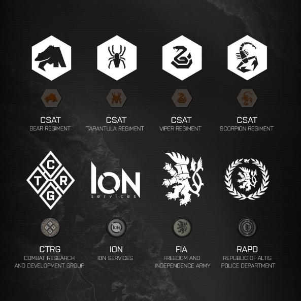 スタイリッシュな Arma 3 勢力のパッチ Icons & Insignia | 弱者の日記^^ - Arma 3 MODとアドオン紹介