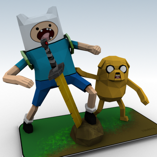 Adventure Time - Finn and Jake Papercraft 2 | Papercraft Paradise ...