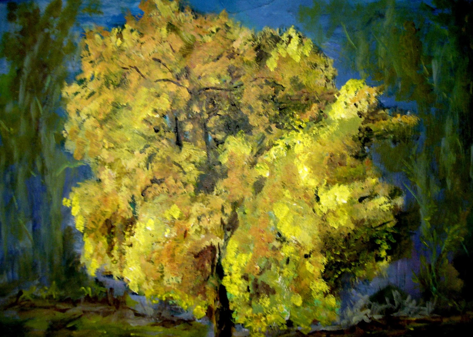 Zentos tapyba. : Tapyba akrilu.Painting in acrylic.