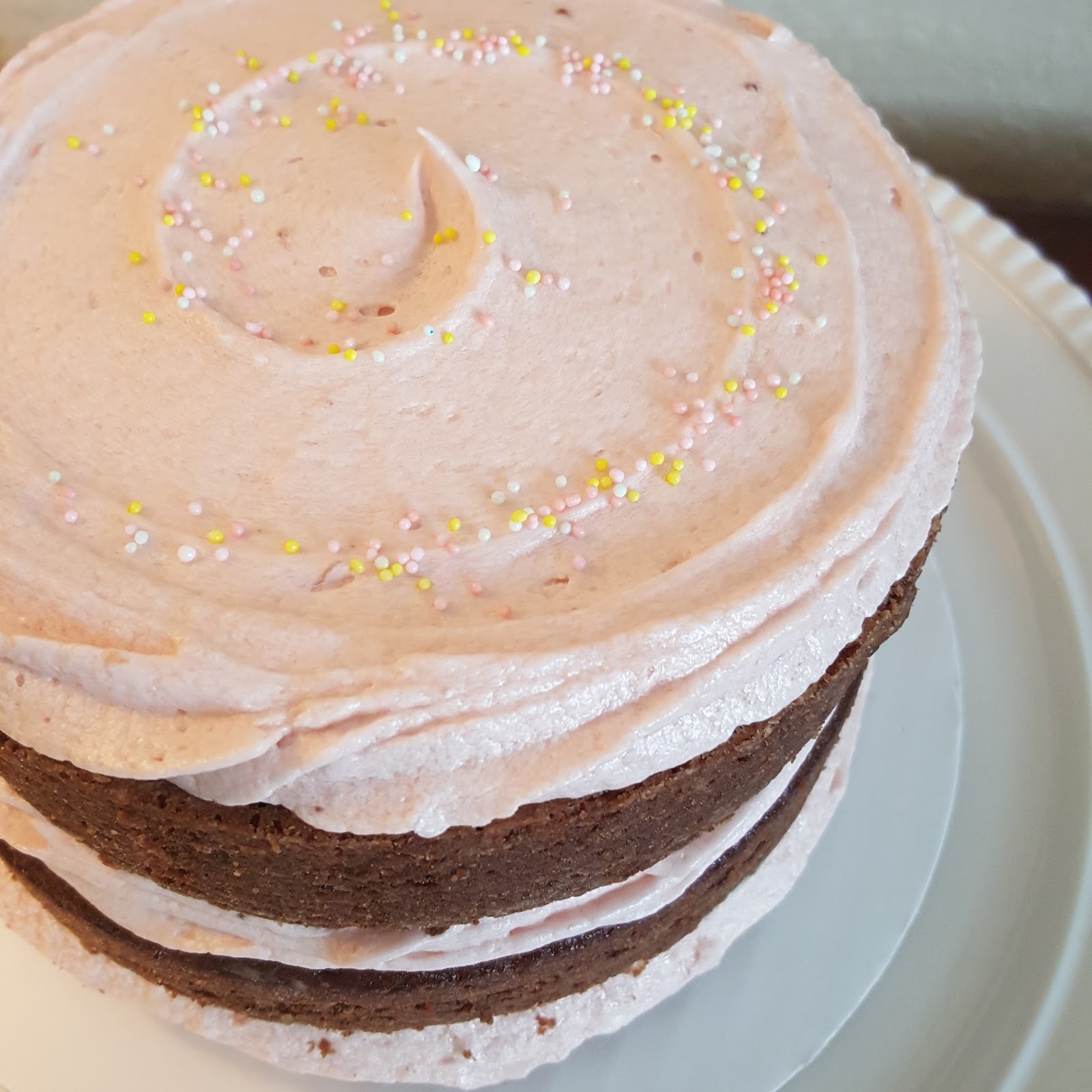 ajc patisserie: Chocolate Tomboy Cake with Strawberry Buttercream