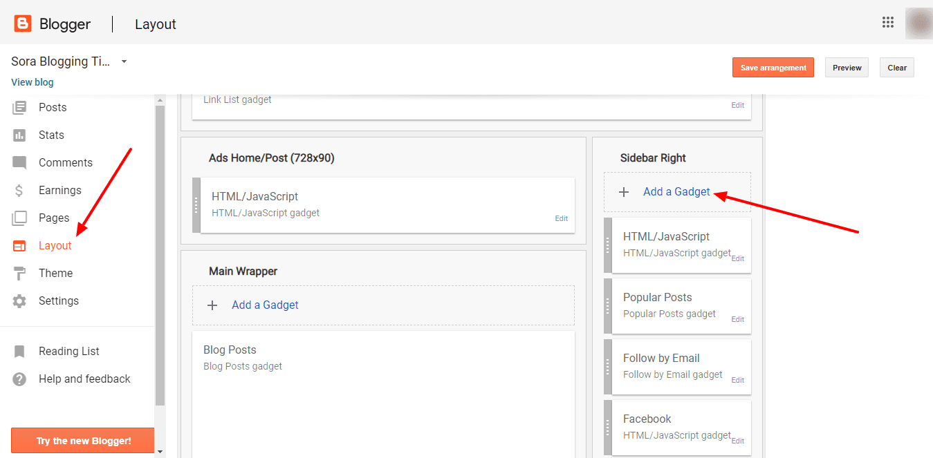 How To Add Images In Blogger Blog Using Images Widget - Sora Blogging Tips