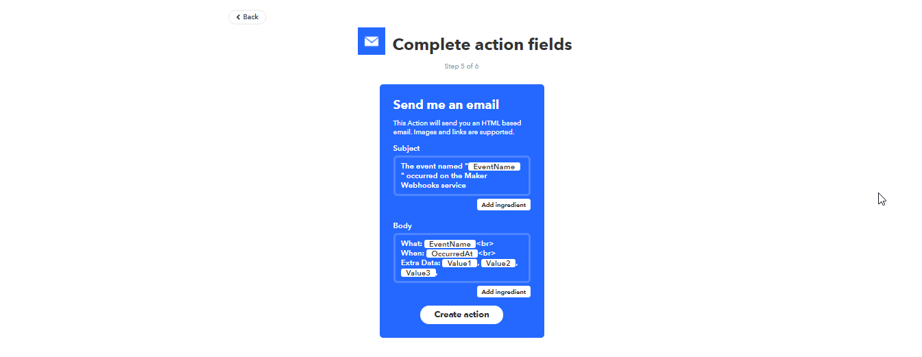 IFTTT button with NodeMCU