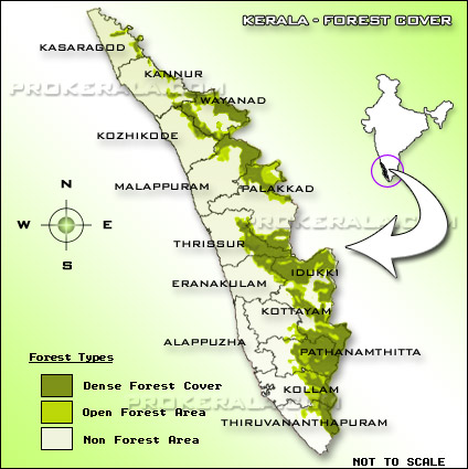 About Kerala: Kerala Forest Map