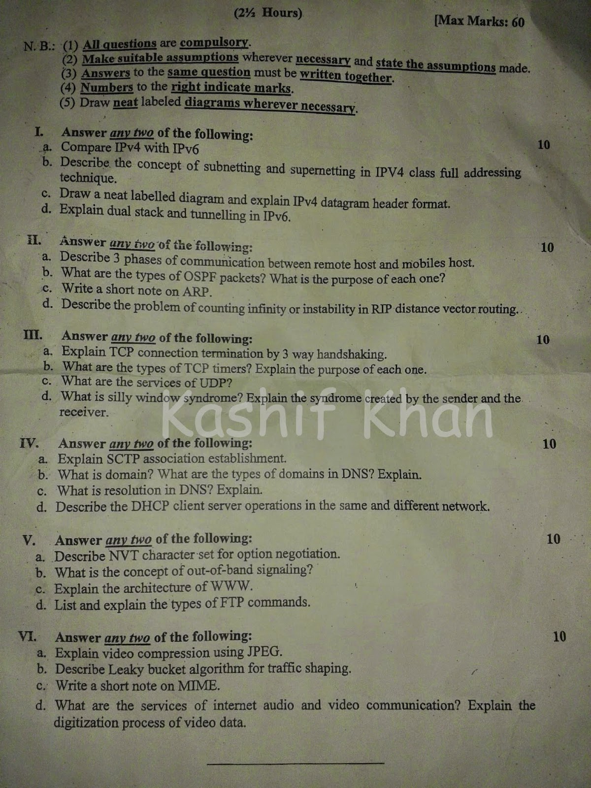 Mumbai University Question Papers tyit (IT) Sem 5 and 6