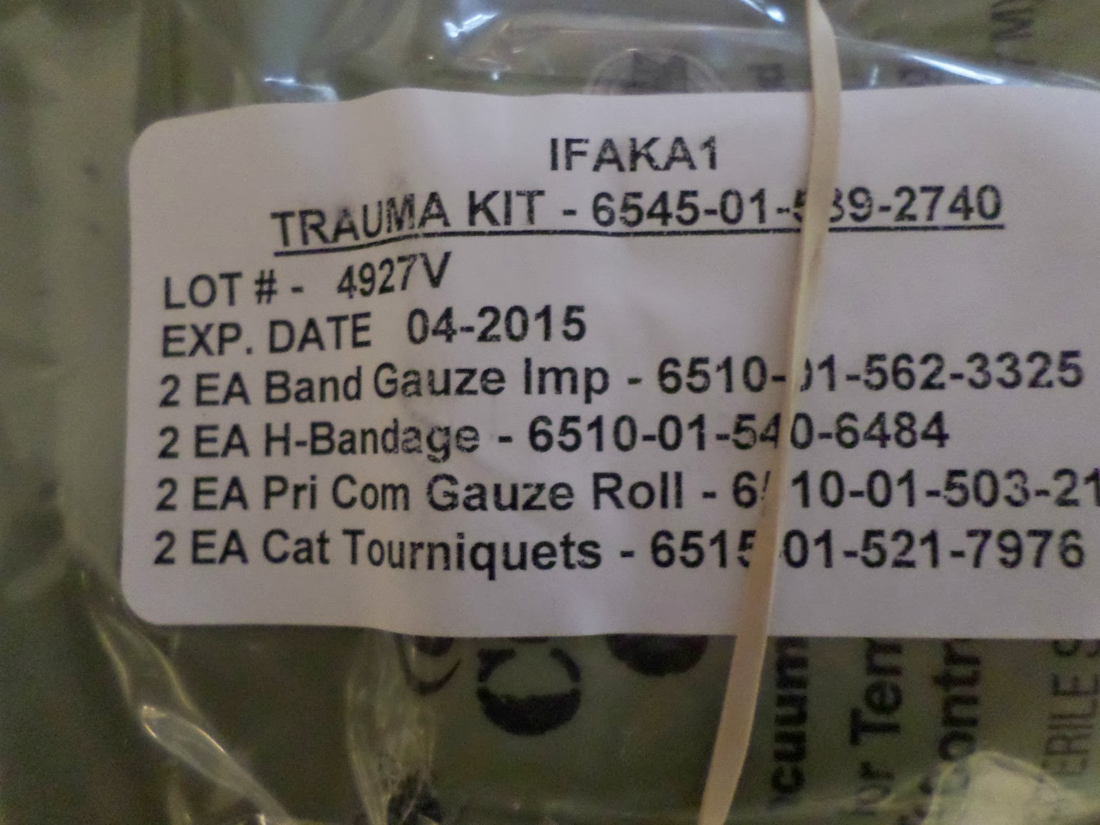 Webbingbabel: USMC First Aid Kit IFAK A1 2006