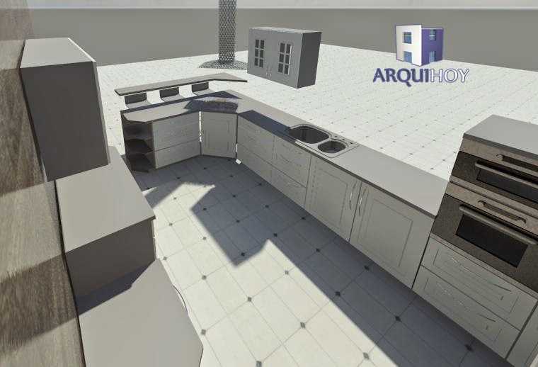 Familias Cocina Equipada B (RFA) | ArquiHoy-Revit