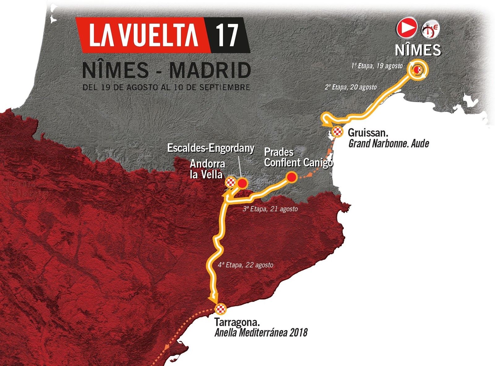 Herald Dick Magazine: La Vuelta a España 2017 - le Tour d'Espagne en blasons - le grand départ à ...