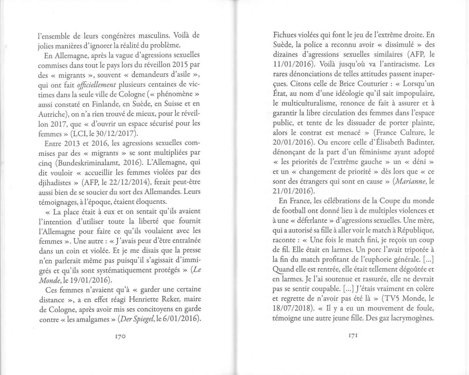 école : références: Laurent Obertone, La France interdite (2018)
