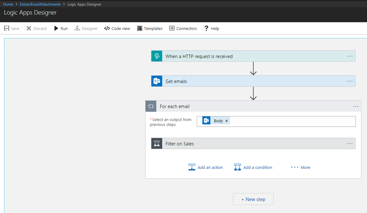 Microsoft BI Tools: Use Logic Apps for extracting Email Attachments Microsoft BI Tools: Use Logic Apps for extracting Email Attachments