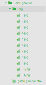 Membuat galeri gambar dengan javascript - Jutse Coding