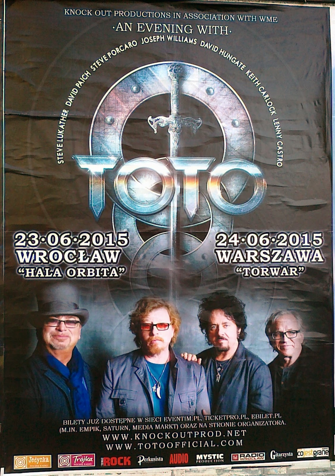Pat Papertown 2: Toto: Warsaw Concert Poster