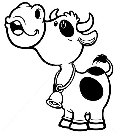 Planse de colorat si fise pentru copii: VACA - PLANSE de colorat cu ...