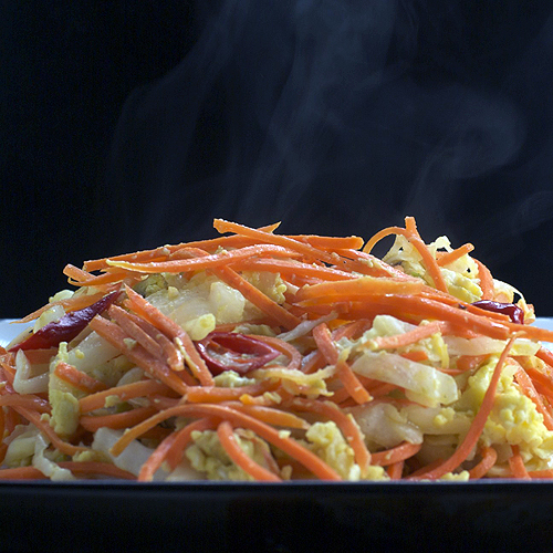 Javaholic: Orak Arik Wortel--Carrots and Cabbage with Eggs
