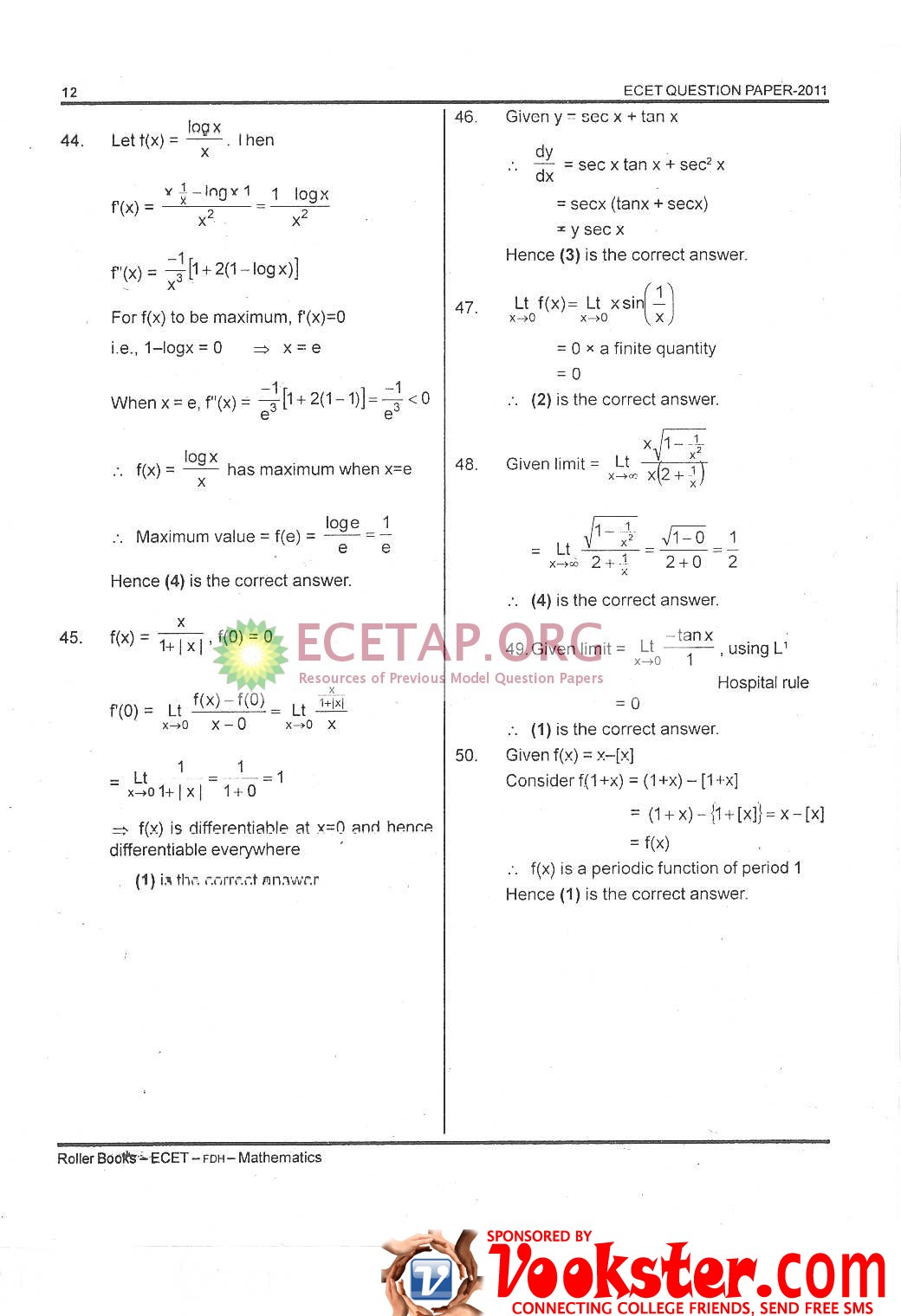 ECETAP - 2016, Previous, Model Papers, Question Papers EEE,ECE,SCE ...