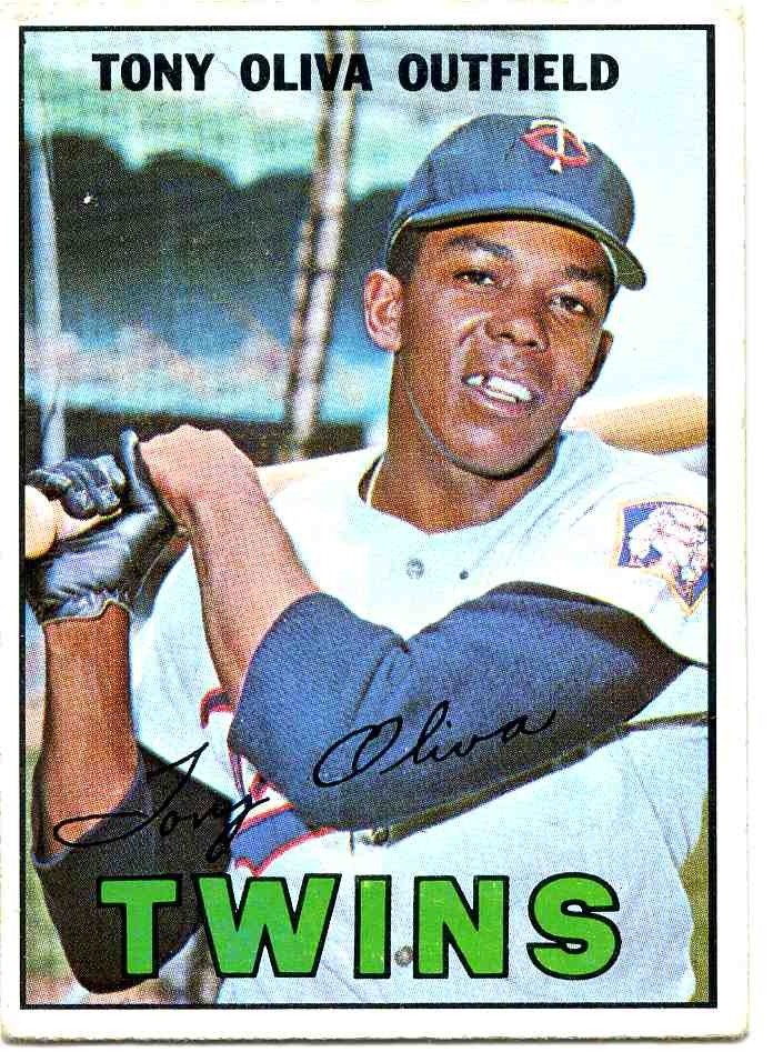 1967 Topps Baseball Set: #50 Minnesota Twin Outfielder - Tony Oliva