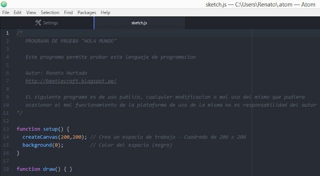 BeetleCraft: Tutorial - Instalación de P5.js
