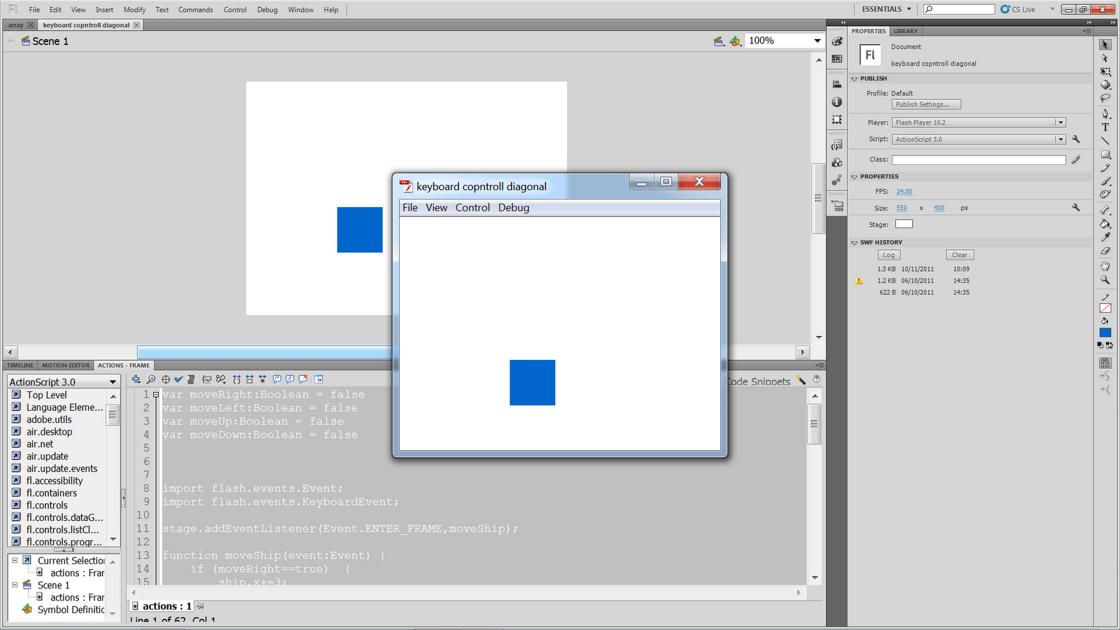 Flash For Games Smooth Keyboard Movement