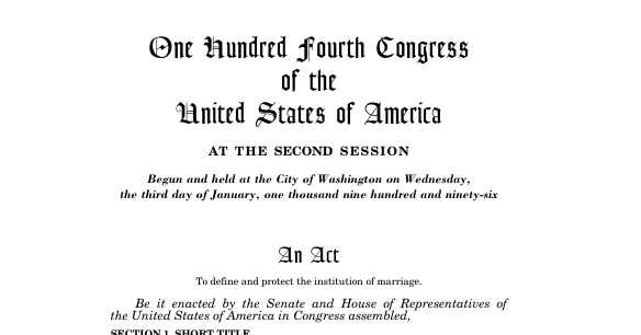 Faith & Freedom Library: Defense of Marriage Act (DOMA)