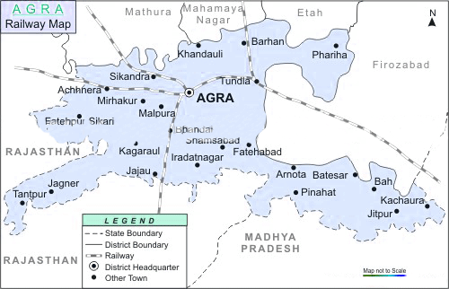 Rail-Map-india: Agra-railway-map
