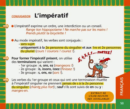 Le Cahier de Français: L'IMPÉRATIF