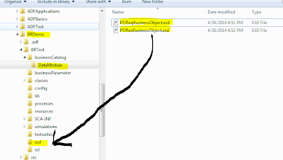Learning SOA: Error creating instance for target process in Oracle BPMN