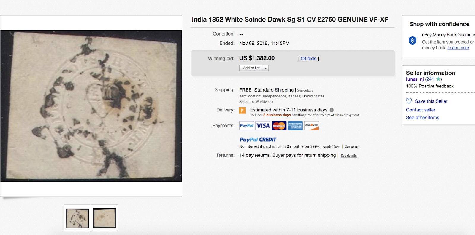 GANDHI STAMPS CLUB: Indian postal history - India 1852 Scinde Dawk ...