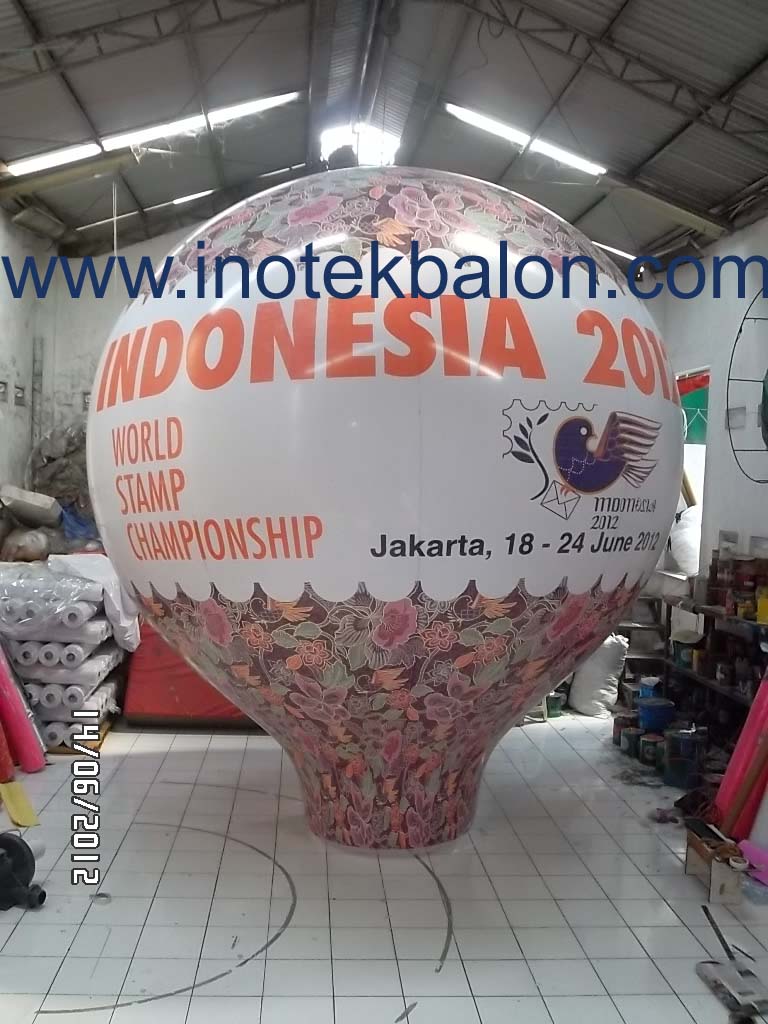 INOtek: Balon Udara Oval Motif Batik Full Digital Printing