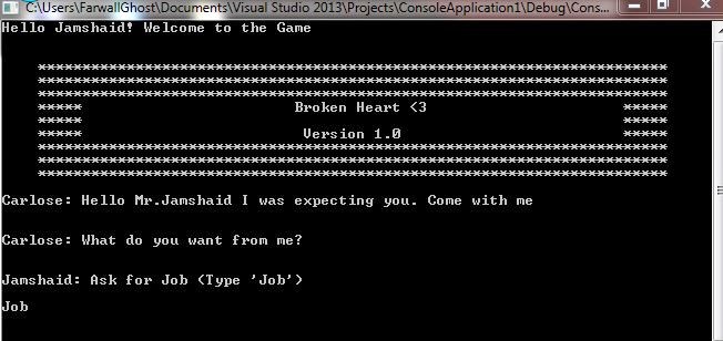 Dynamic Gamer X: Text Based Game in C++ (Broken Heart)