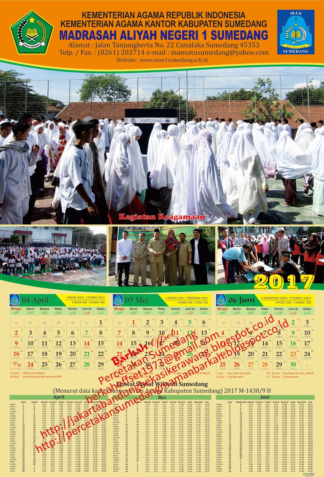 Cetak Kalender PILKADA & Undangan Murah Tlp/WA 081323396986: Subang ...