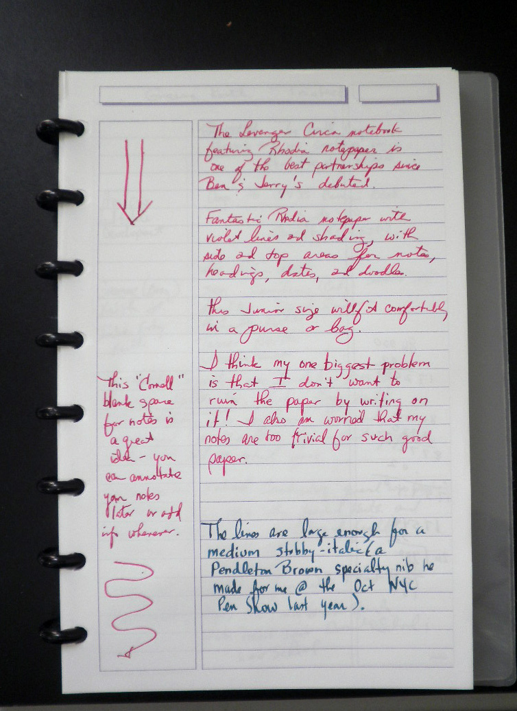 Pocket Blonde: Levenger's Junior Rhodia Circa Notebook