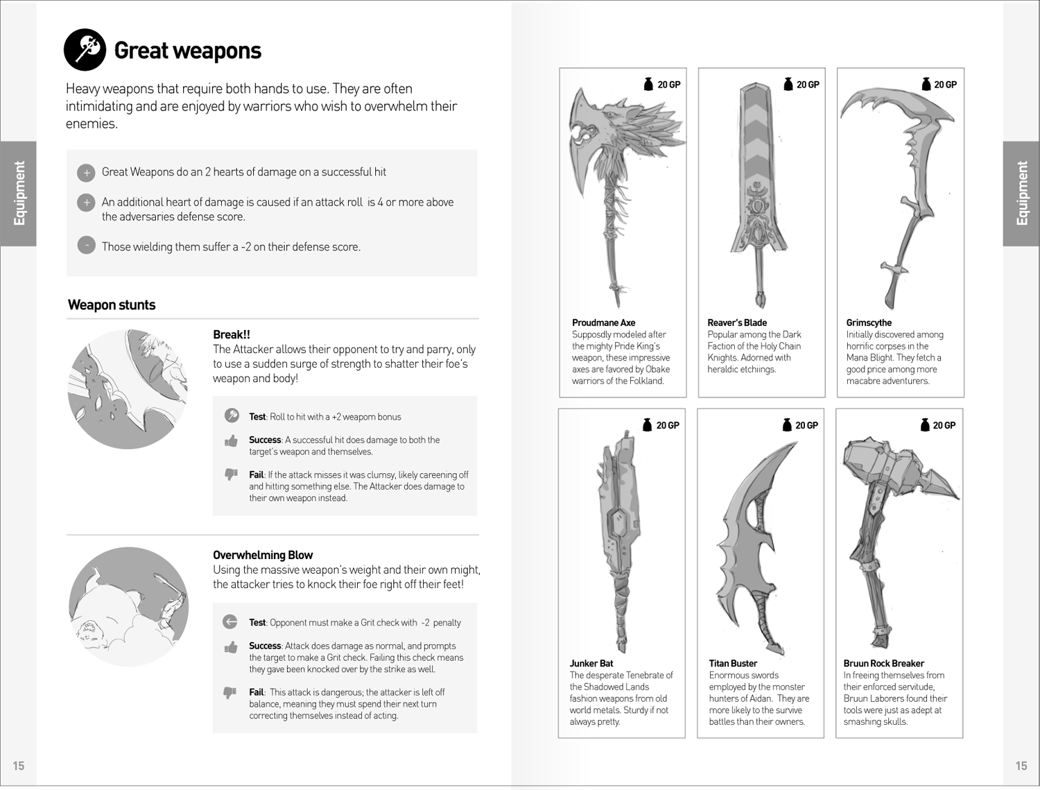 Break!!: Great weapons
