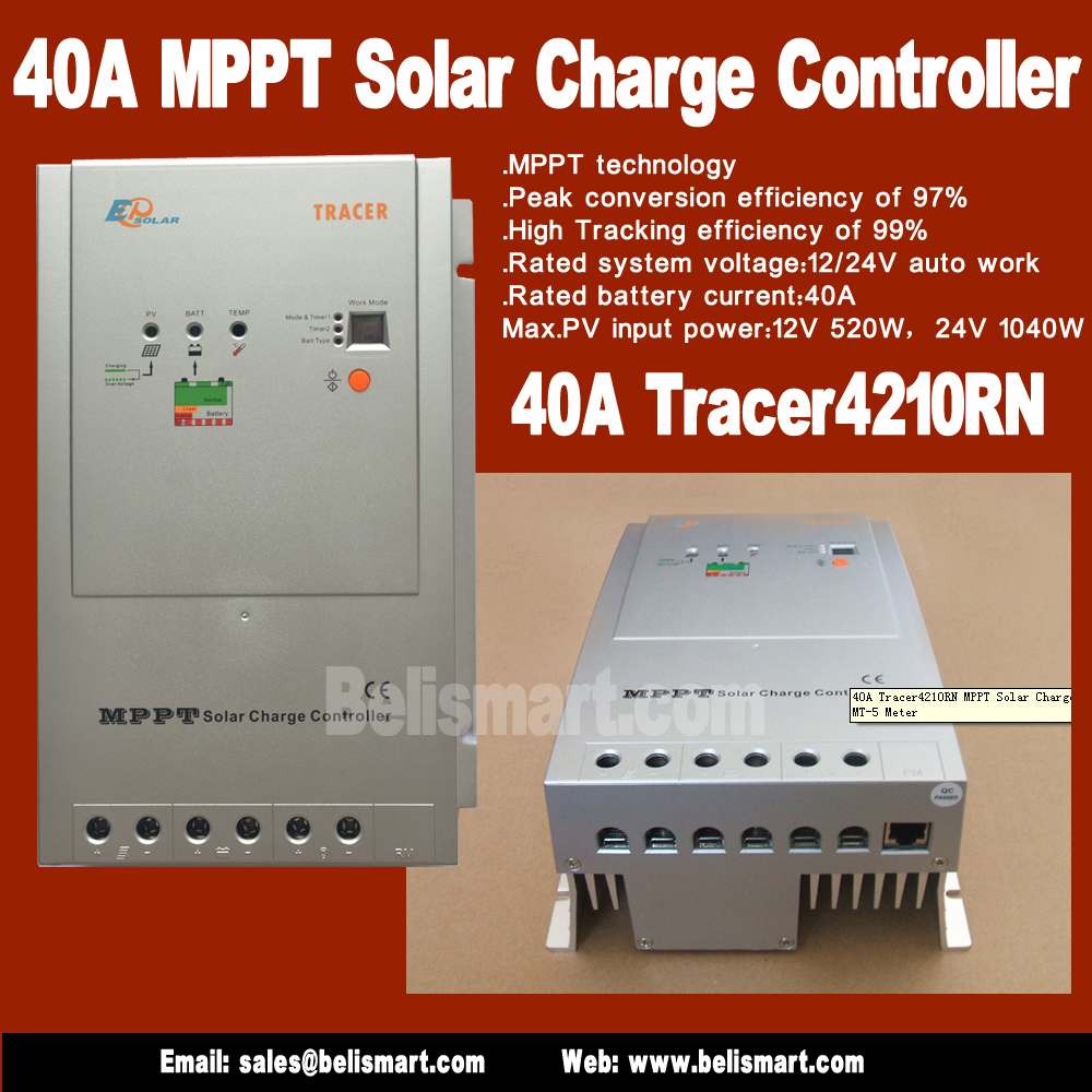 belismartStore: Belismart 40A Tracer4210RN MPPT Solar Charge Controller ...