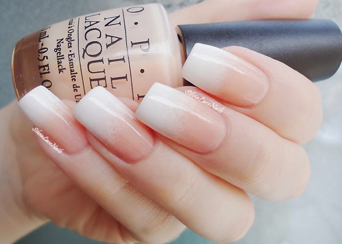 Silvia Lace Nails: Classic white french gradient nail art