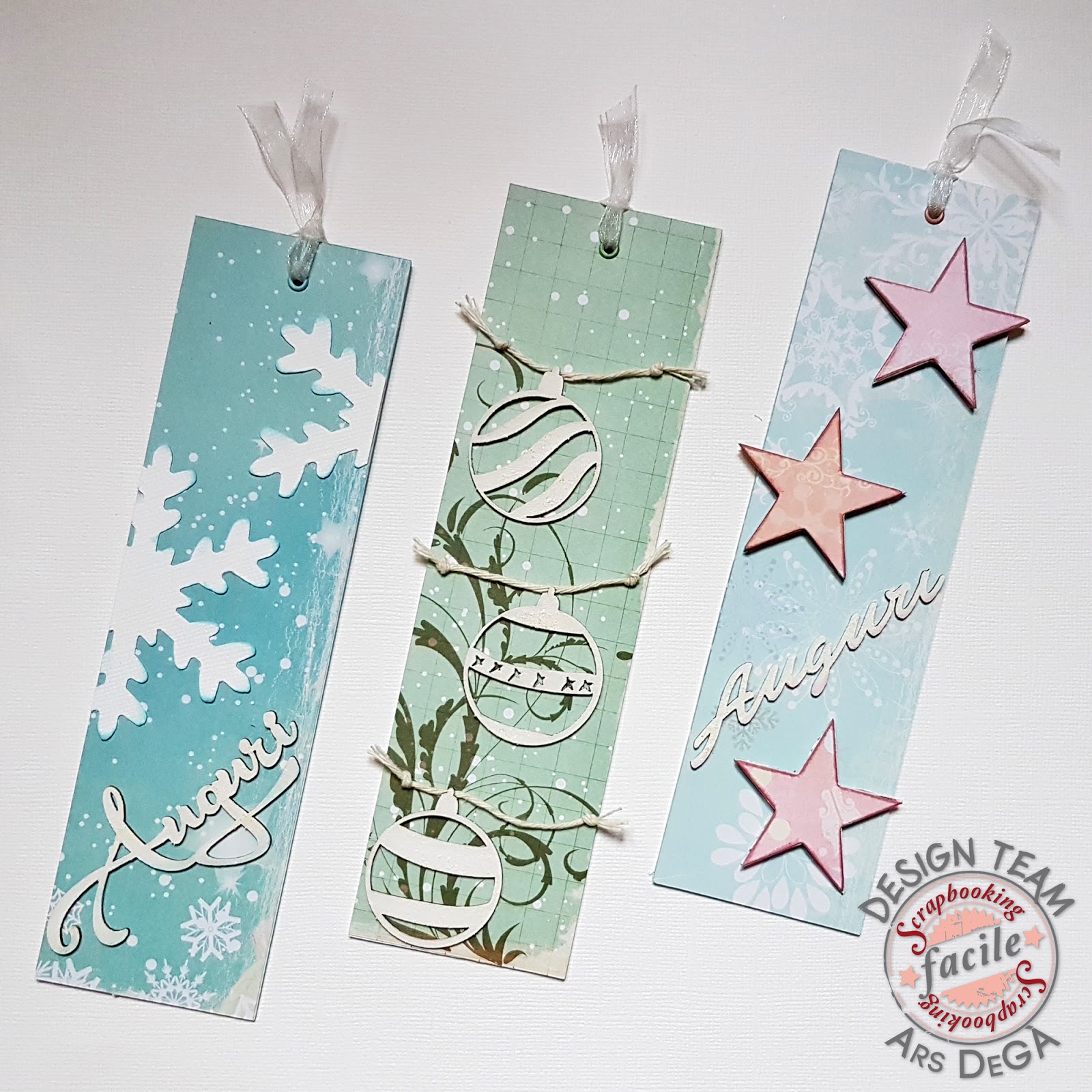 ArsDegà Scrap: Scrapbooking facile: Segnalibro come regalo di Natale