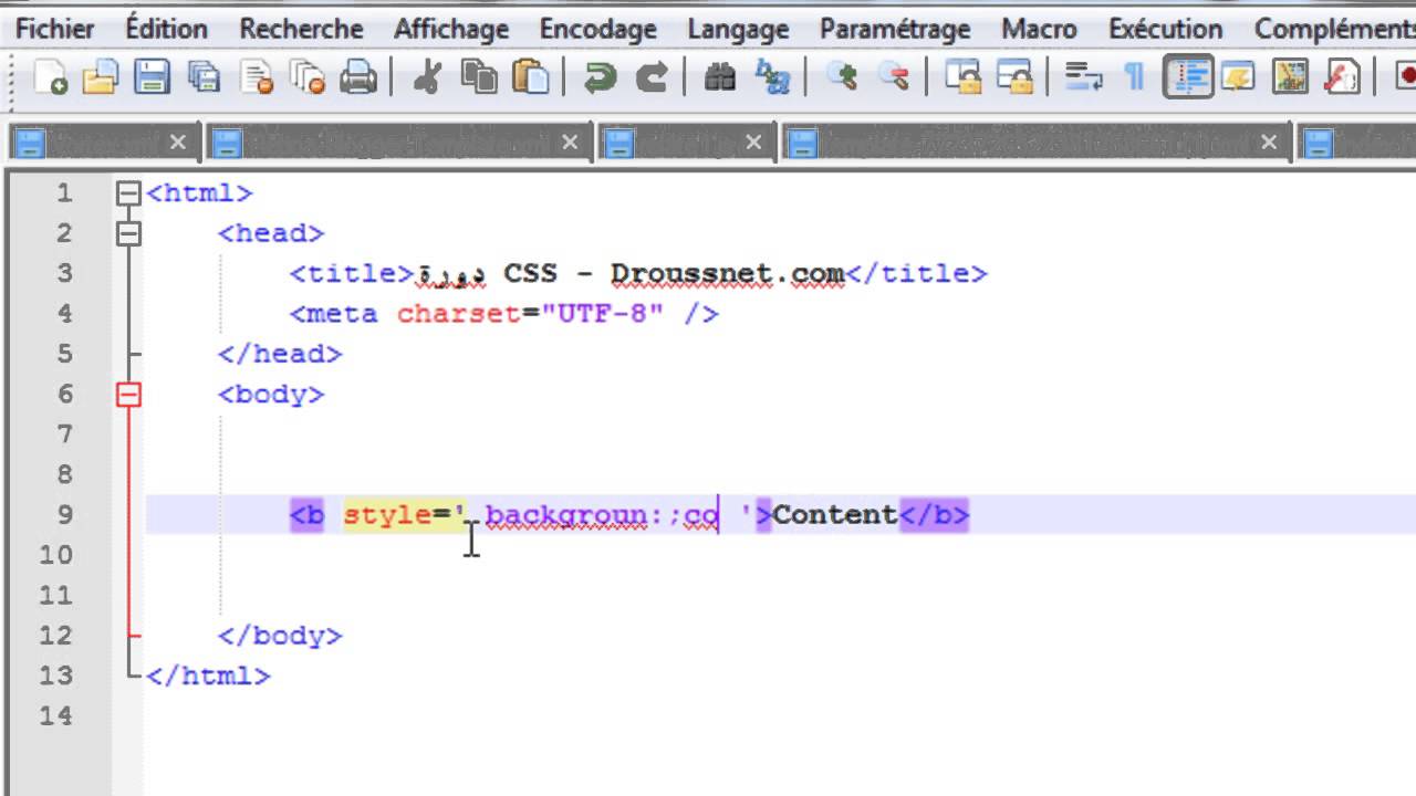 دورة Css الدرس 2 أين وكيف يتم كتآبة كود Css كورسات بالعربي