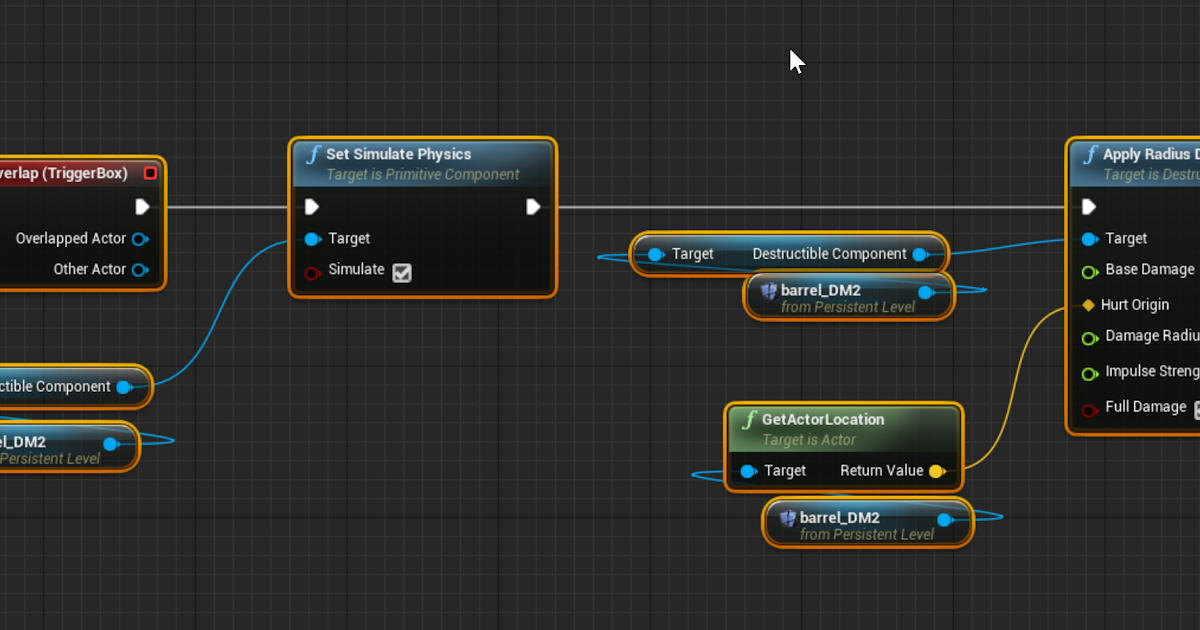 UE4 Trigger Destructible Mesh