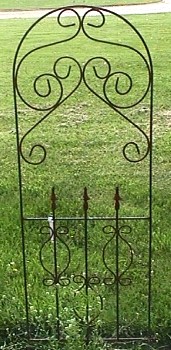 A Rustic Garden: Not Just Black Iron Trellises