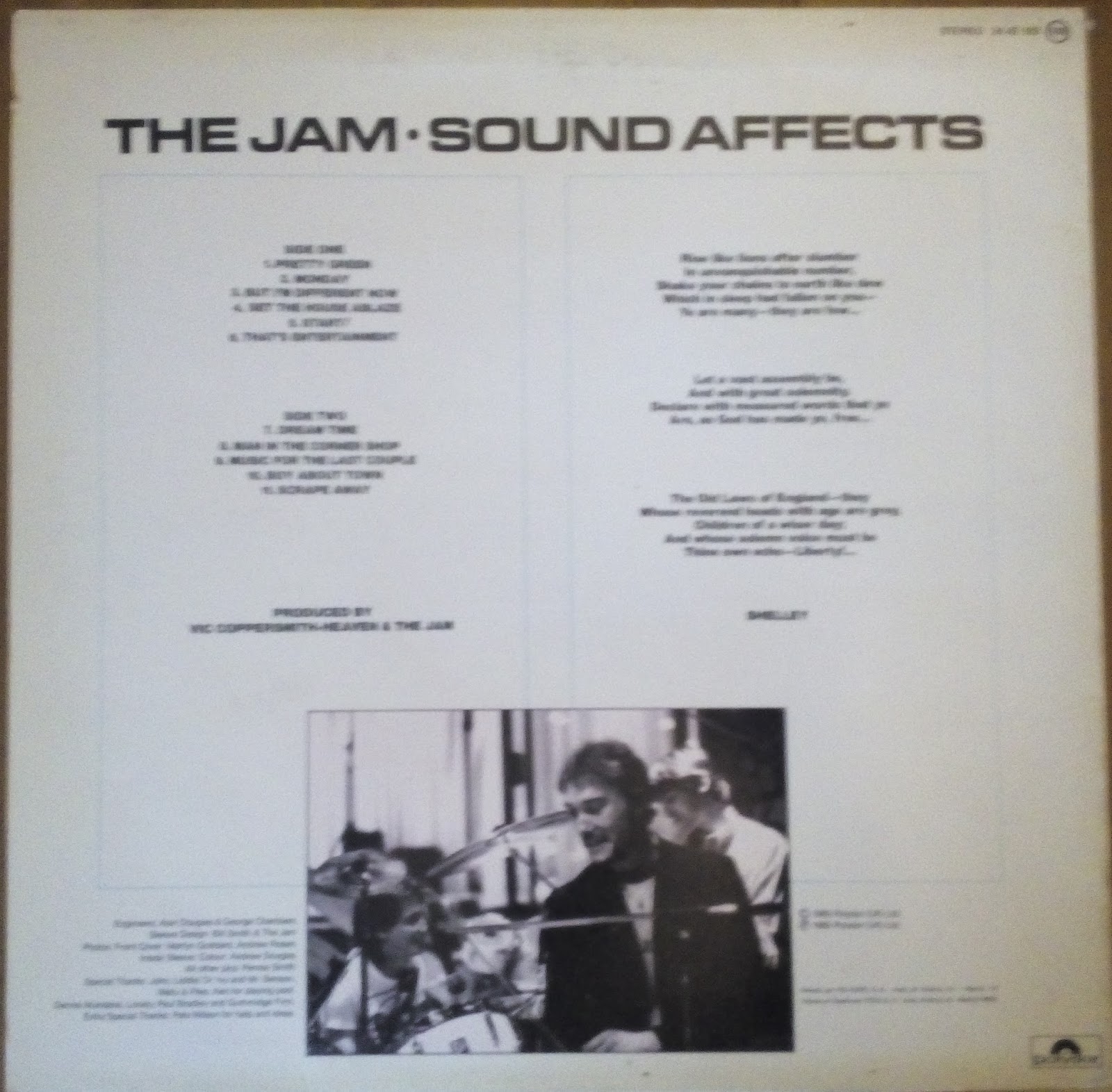 SPANISH BOMBS: The Jam -Sound affects Lp 1980