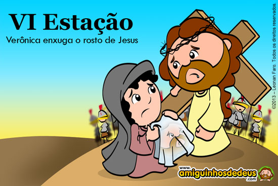 Viasacra Vi Estação Verônica Enxuga O Rosto De Jesus ~ Amiguinhos