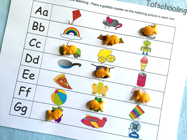 Goldfish Crackers Math & Literacy Pack