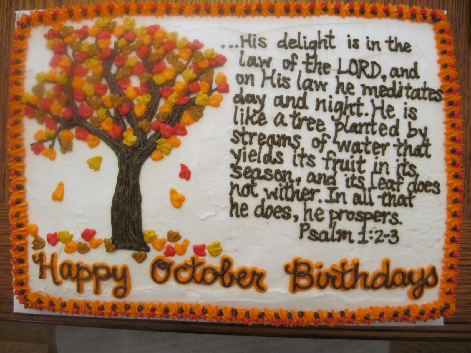 Erin's Custom Cakes: October Birthdays: Fall Leaves