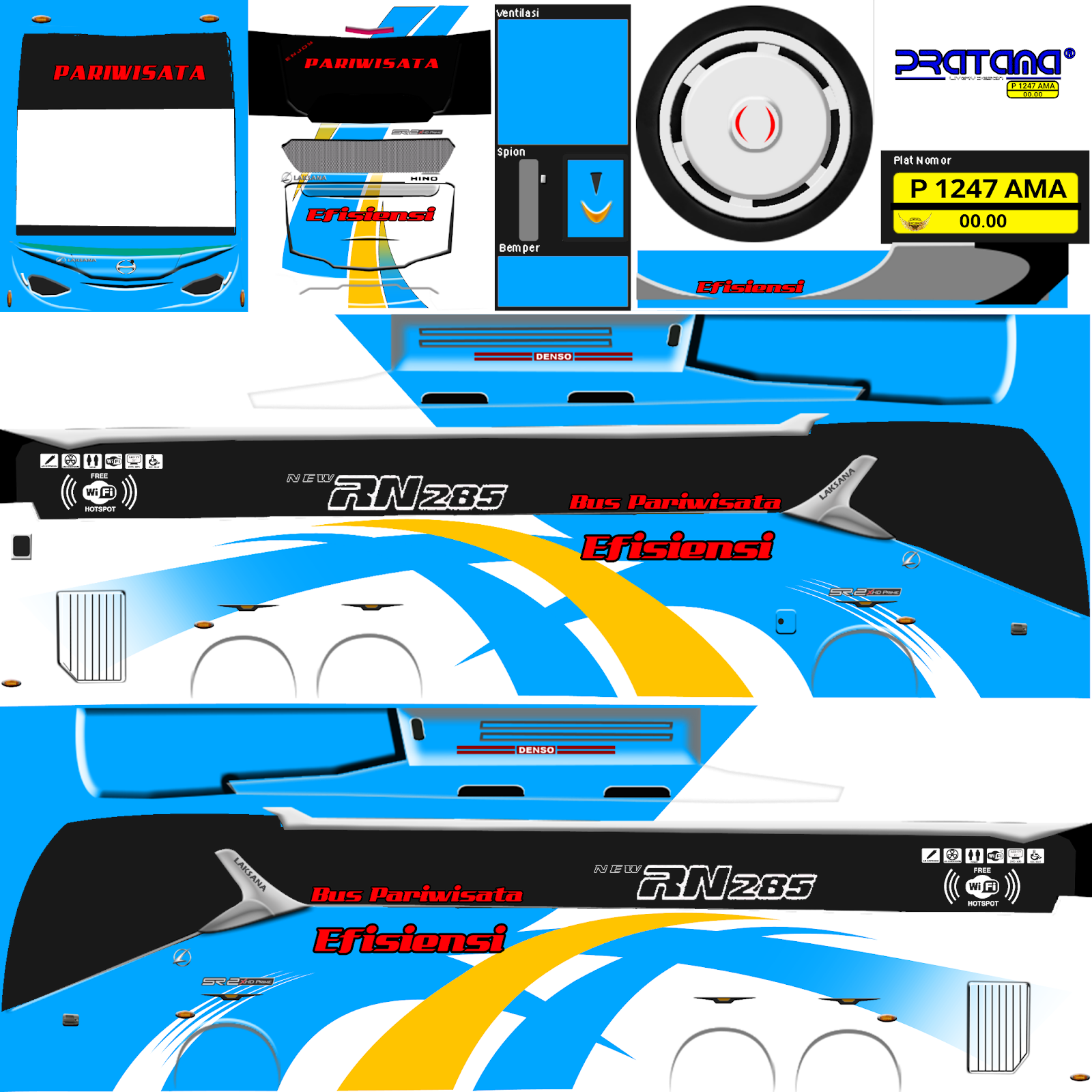 Livery PNG Jernih Bus Simulator Indonesia Part 10 - Livery Bus Simulator