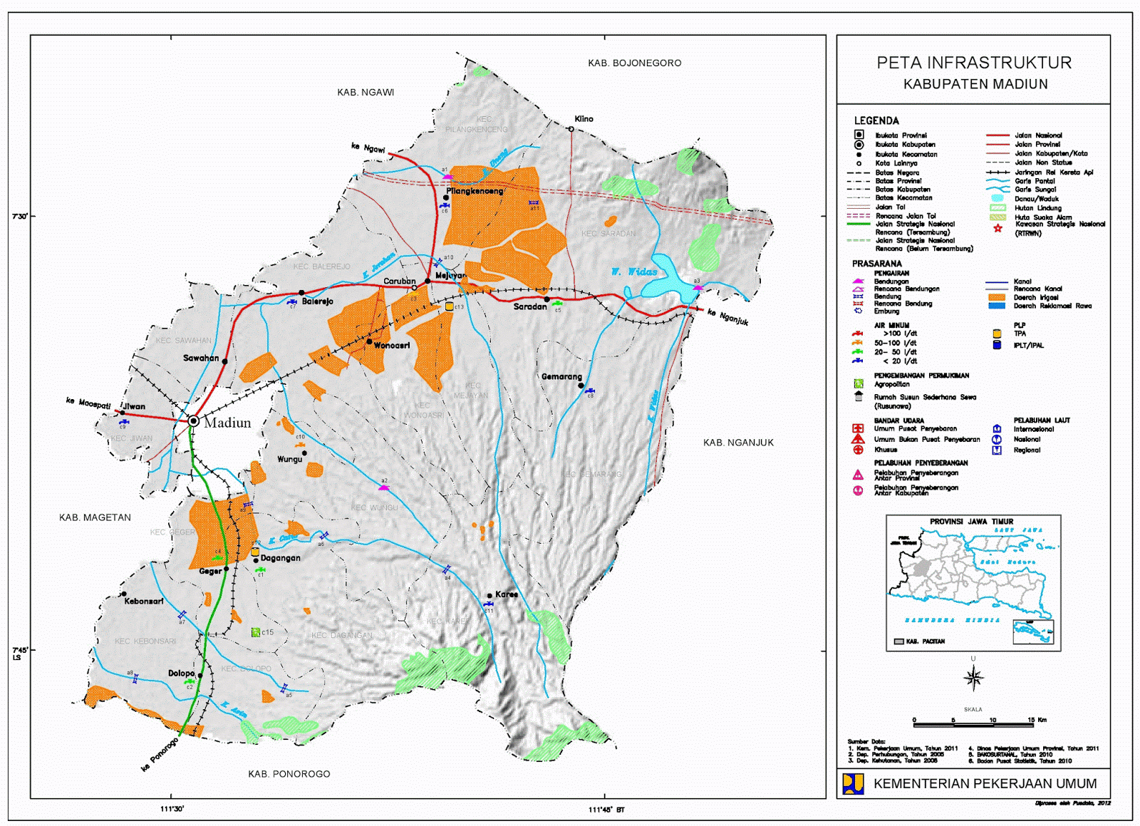 Peta Kota: Peta Kabupaten Madiun