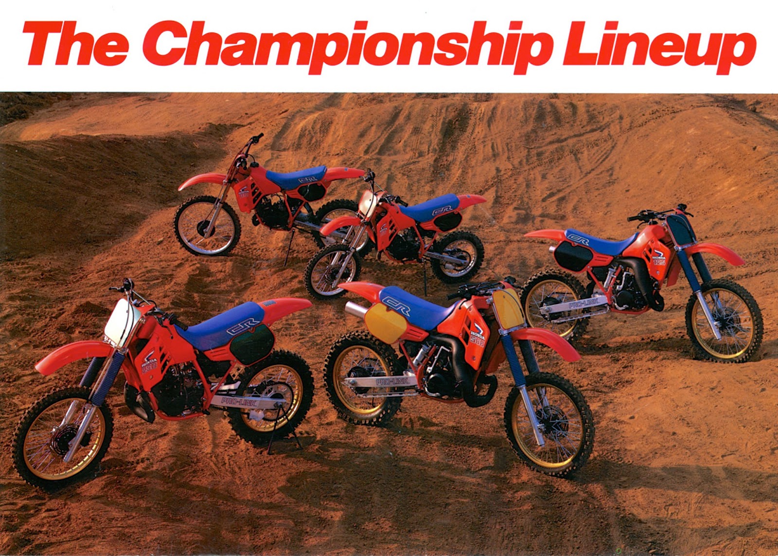 Racing Cafè: Vintage Brochures: Honda CR Lineup 1986 (Usa)