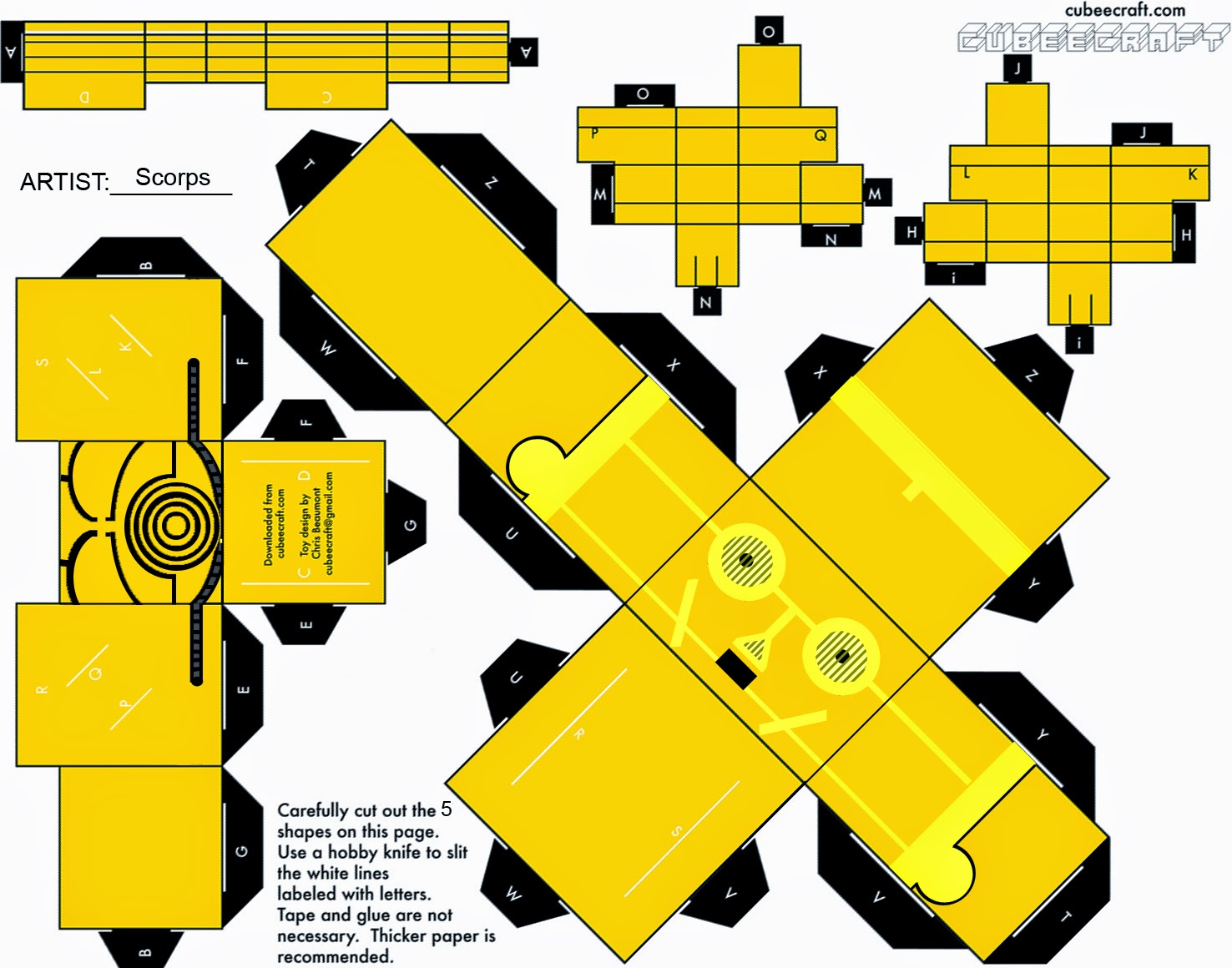 Paper craft México: cube craft