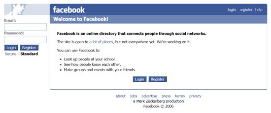 First Versions: Facebook