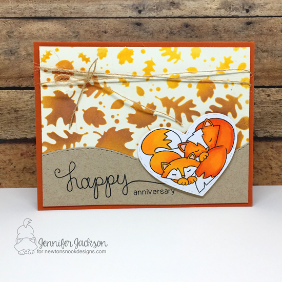 Newton's Nook Designs: Fall Anniversary Card by Jennifer Jackson
