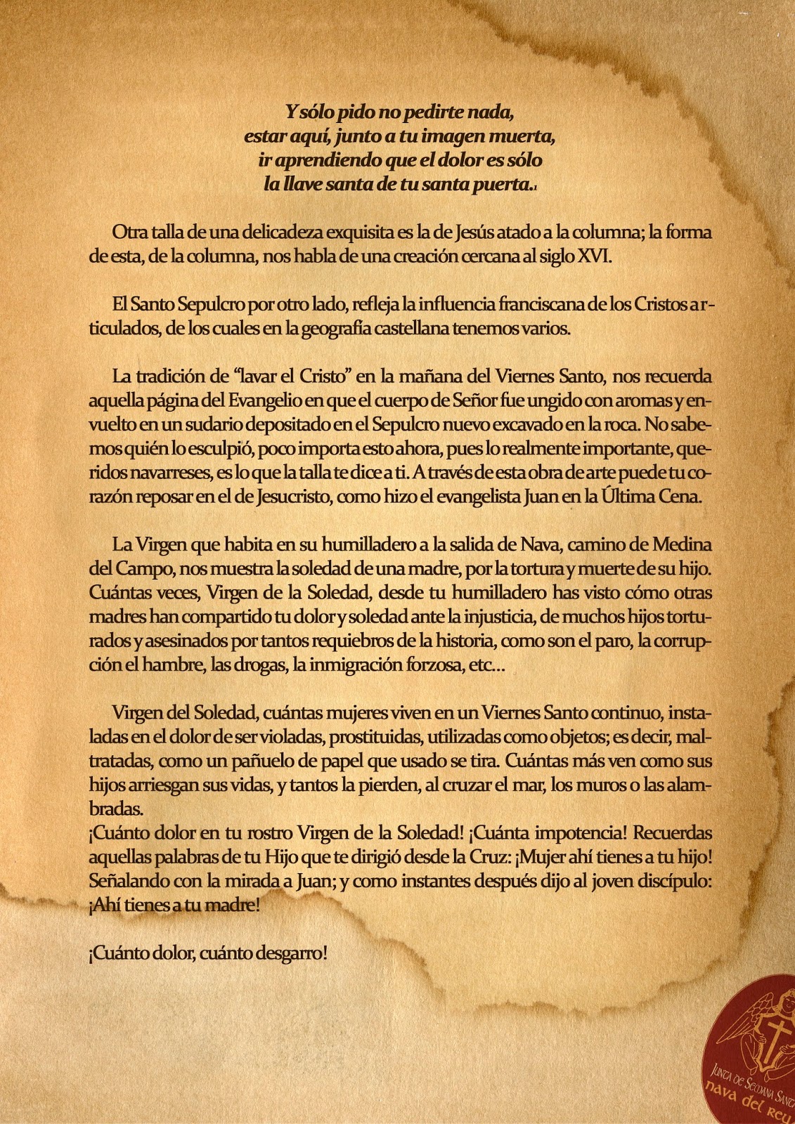 SEMANA SANTA NAVA DEL REY: VIDEO Y TEXTO DEL PREGON SEMANA SANTA 2017